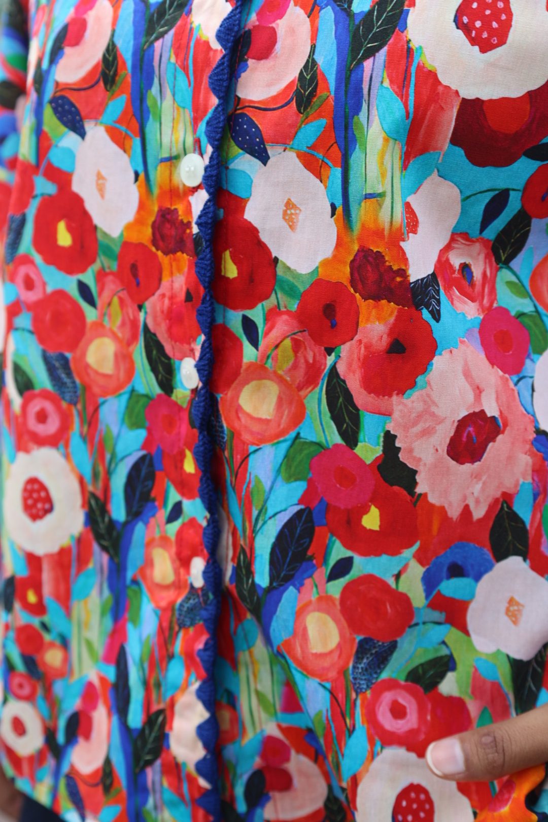 Melissa Blouse In Blue - Jabrose